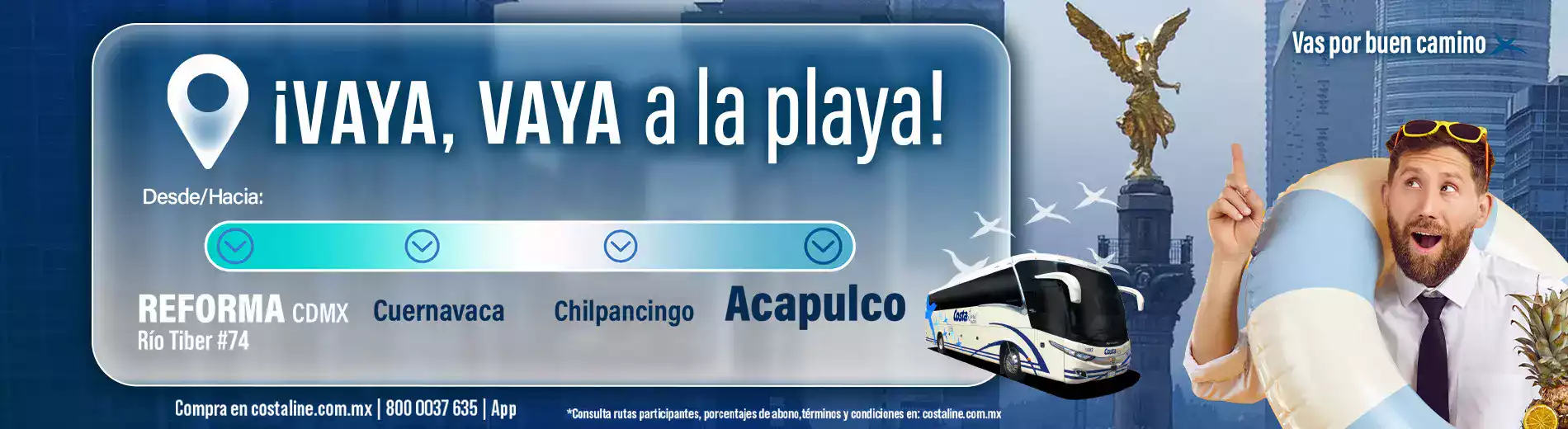 Nueva ruta Reforma CDMX Río Tiber | Costa Line