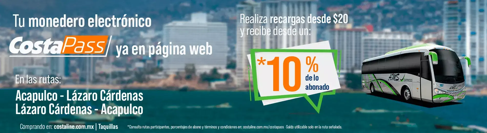 Costa Line AERS|Compra tus boletos de autobús